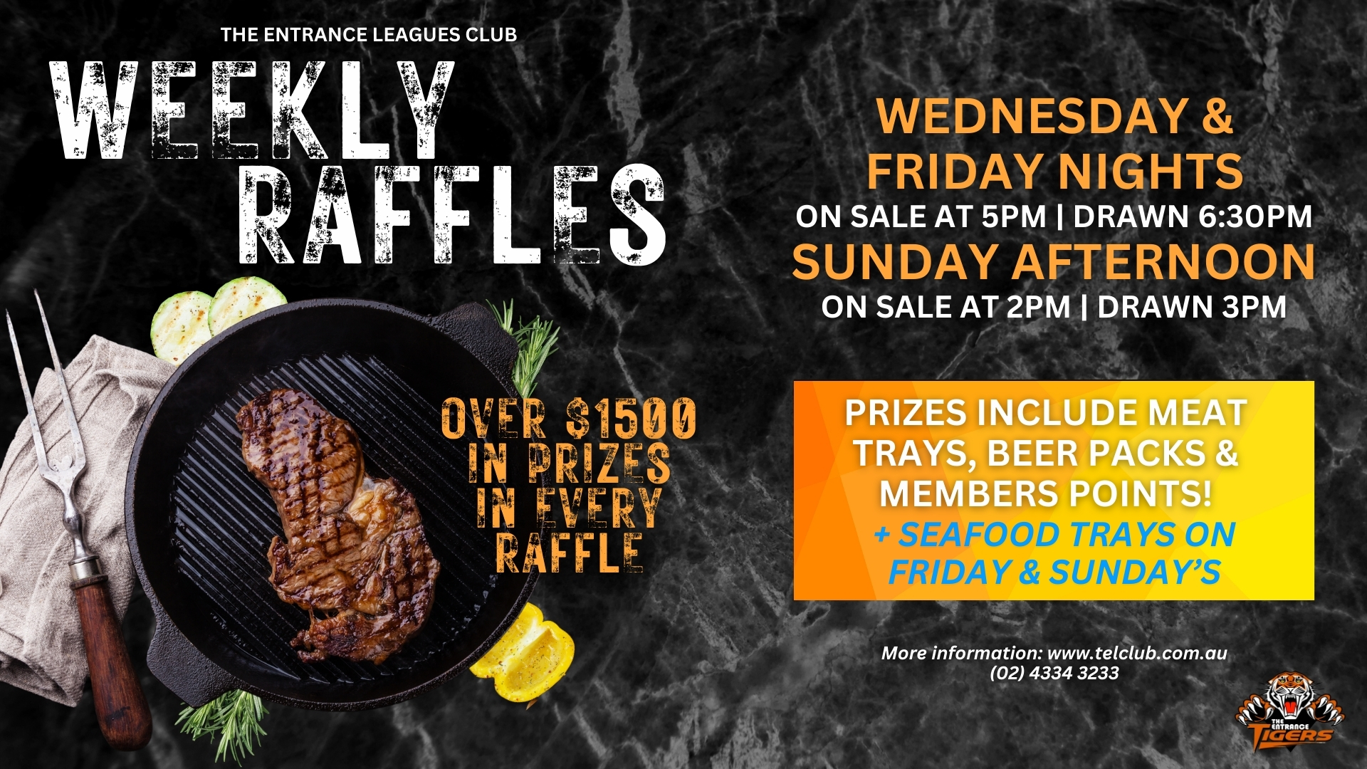 Weekly Raffles | Wed, Fri & Sun – The Entrance Leagues