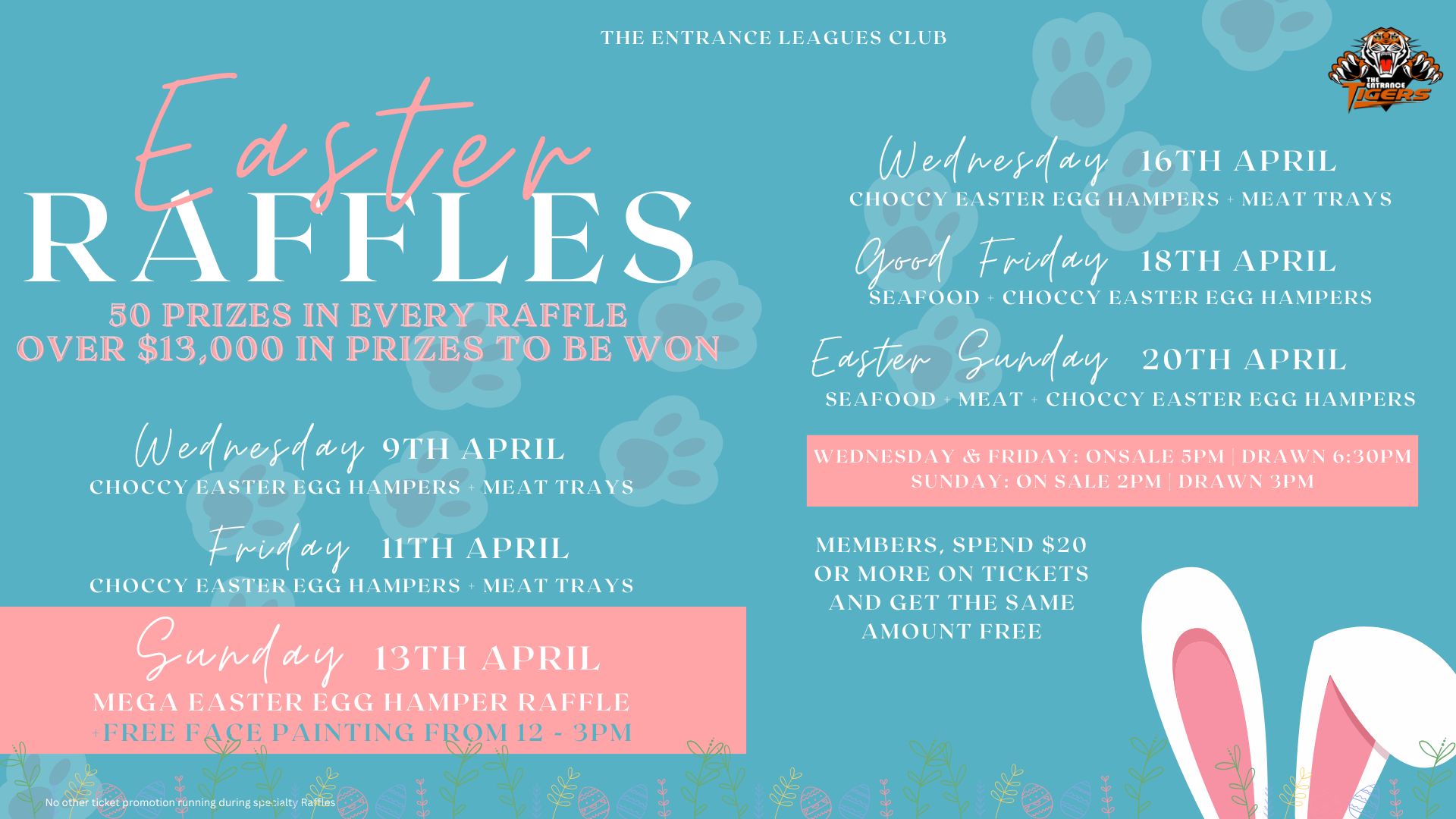 Easter Raffles – The Entrance Leagues